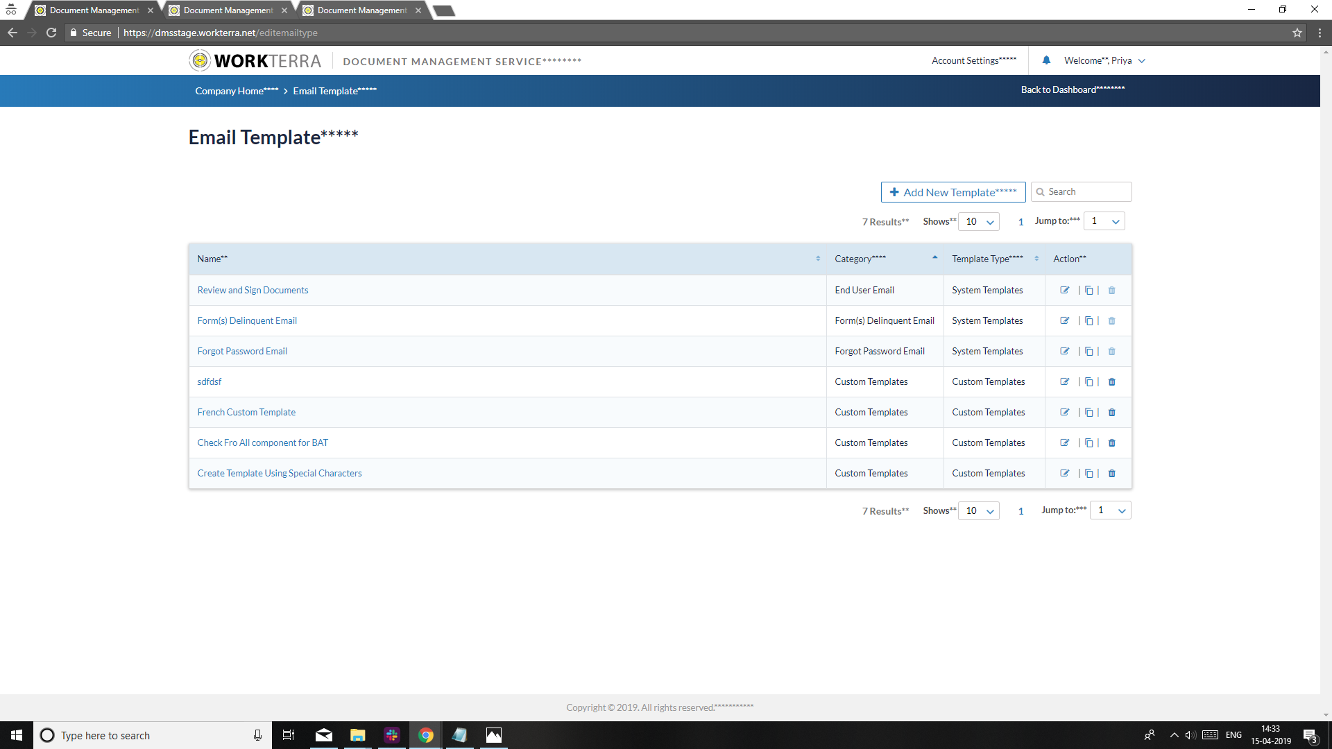 Dms 1078 Dms Localization All Language Email Templates Workterra Jira
